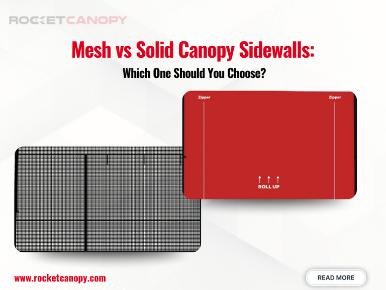 Mesh vs Solid Canopy Sidewalls | Features & Event Uses
